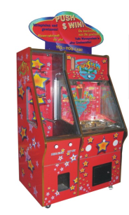 Strategy to Win in a Coin Pusher Game